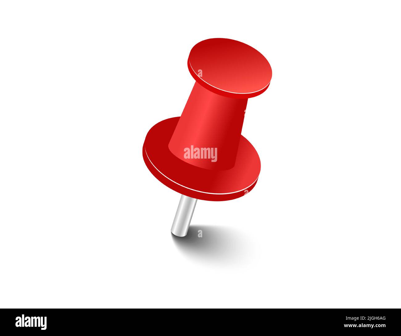 Red pins tacks flags. Attach buttons on needles, pinned office ...