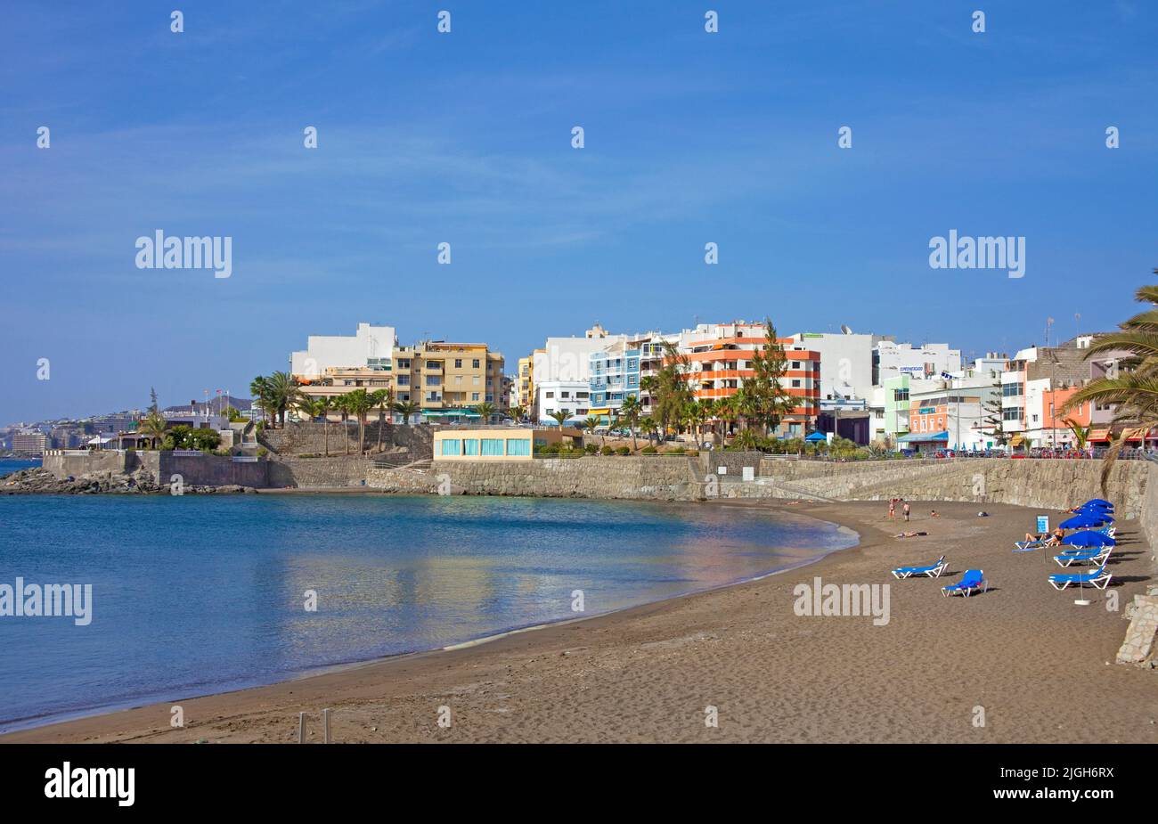 Beach of Patalavaca, Arguineguin, Grand Canary, Canary islands, Spain ...