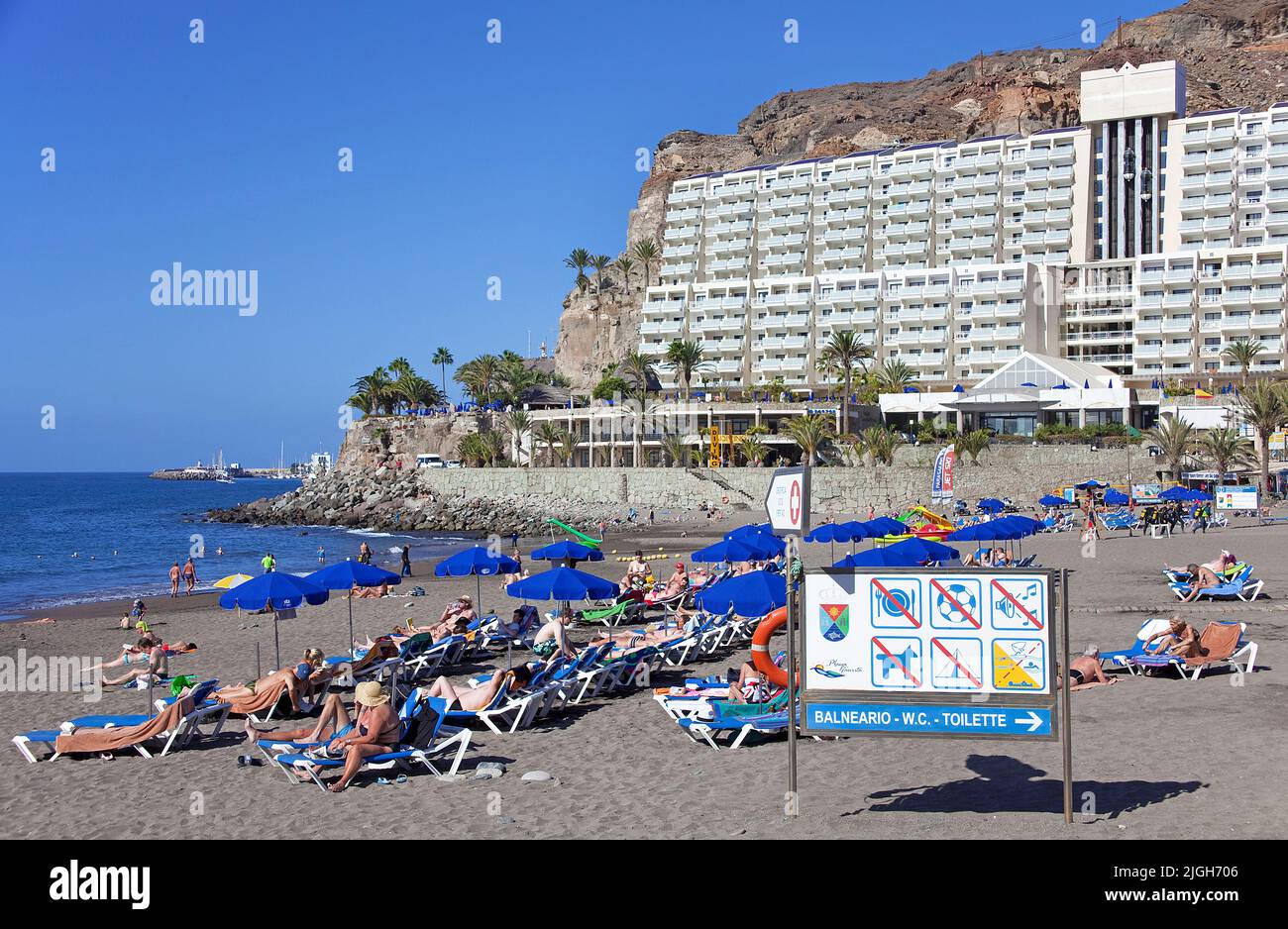 Beach of Taurito, Grand Canary, Canary islands, Spain, Europe Stock ...