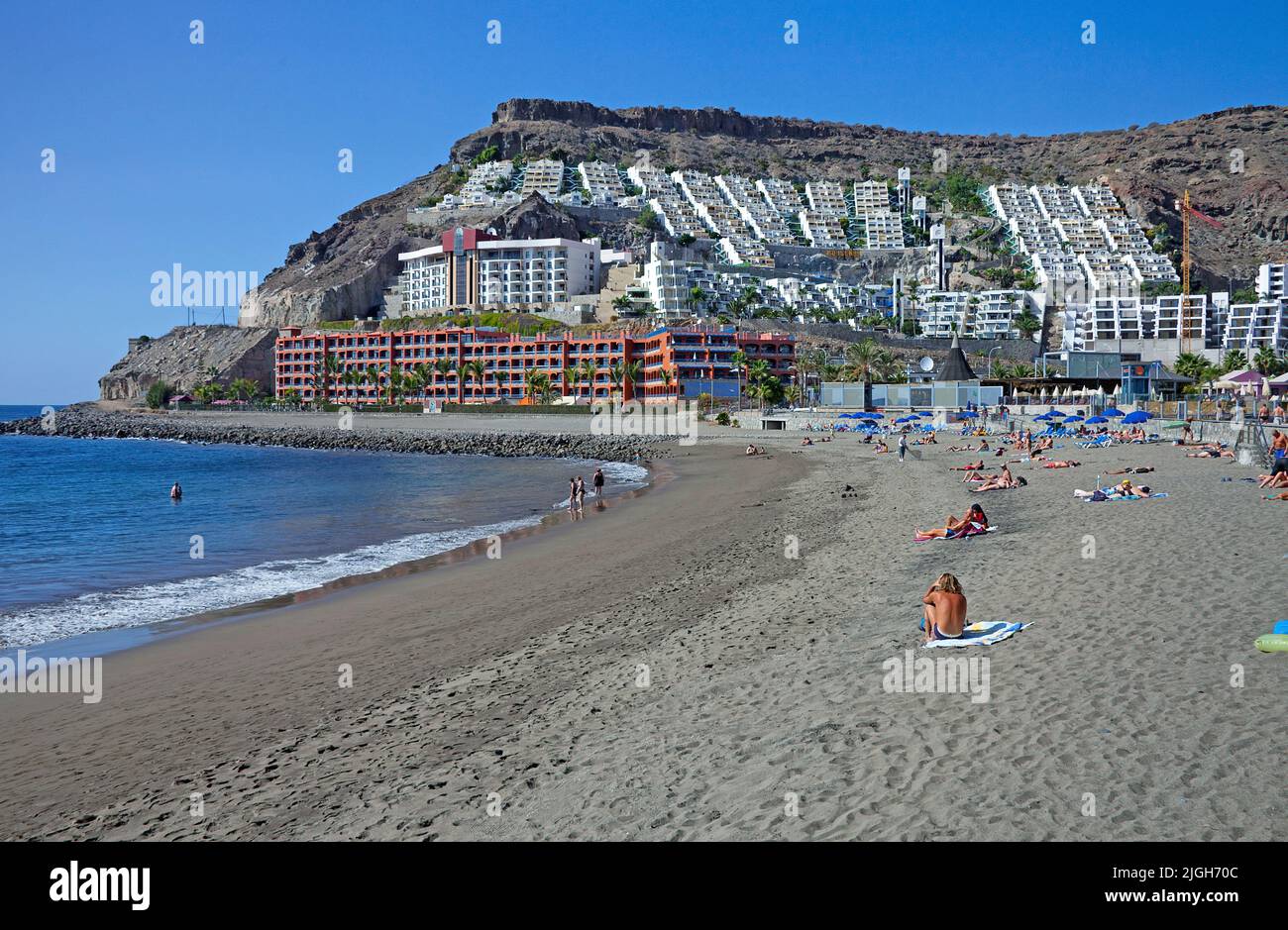 Beach of Taurito, Grand Canary, Canary islands, Spain, Europe Stock ...