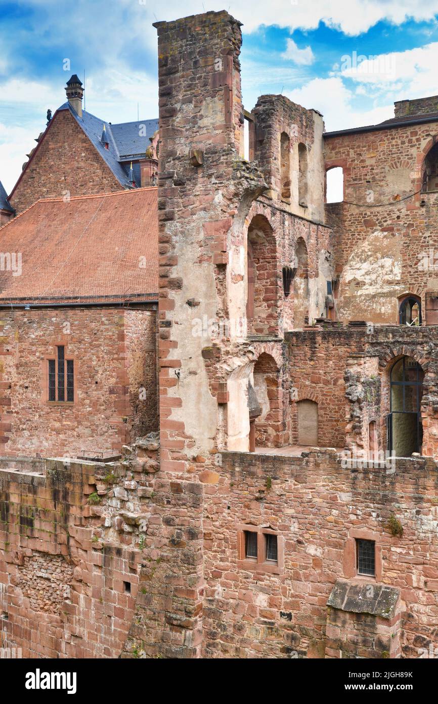 Heidelberg, Germany - June 2022: Part of historic Heidelberg castle ...