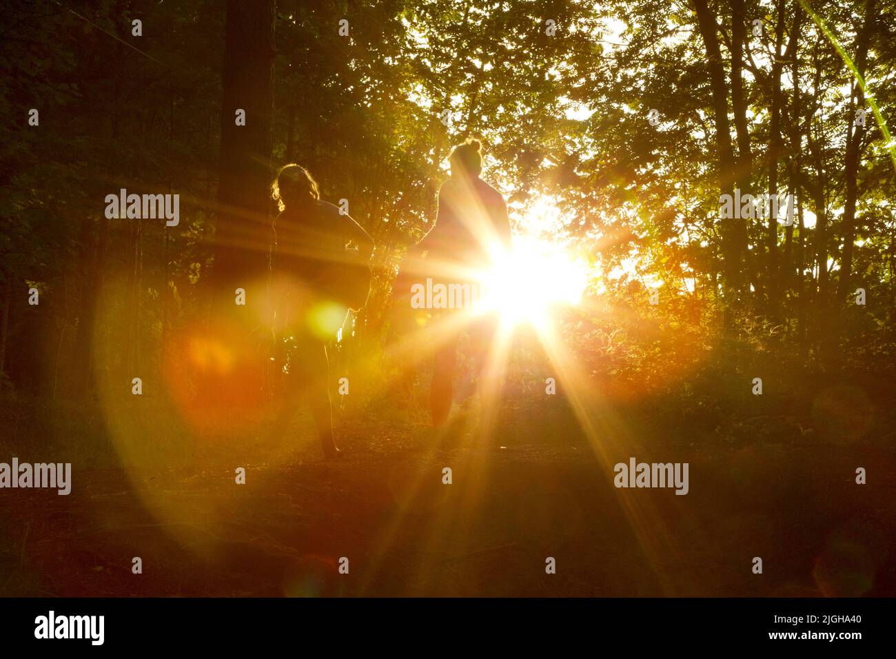 Midsummer sun during Midsummer holidays. Some on a walk in the evening ...