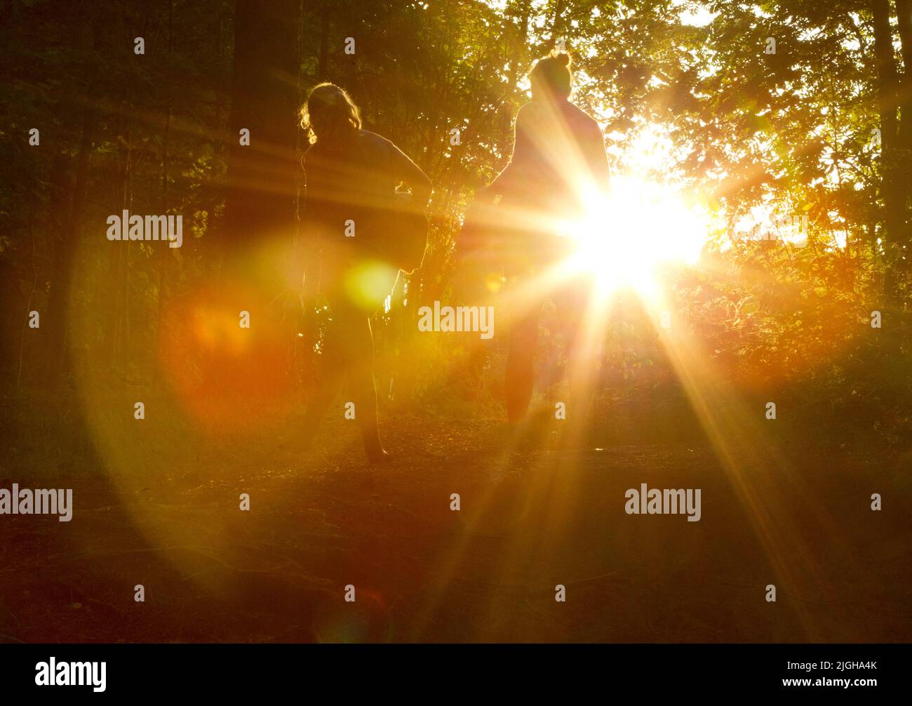 Midsummer sun during Midsummer holidays. Some on a walk in the evening ...