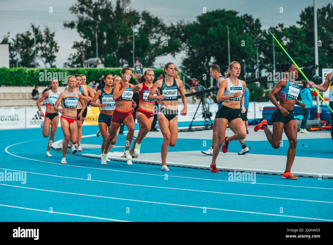 SAMORIN, SLOVAKIA, 9. JULY: Track and Field professional 800m female ...