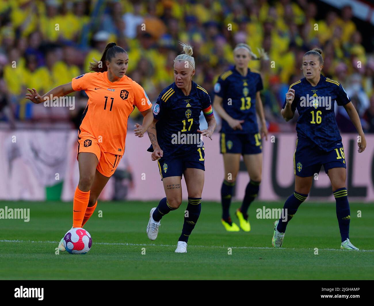 Sheffield, UK. 09th July, 2022. 09.07.2022, Fussball, UEFA Womens EURO ...
