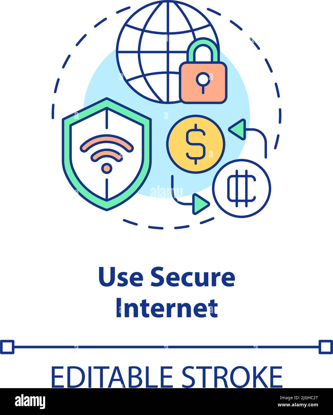 Use secure internet concept icon Stock Vector Image & Art - Alamy
