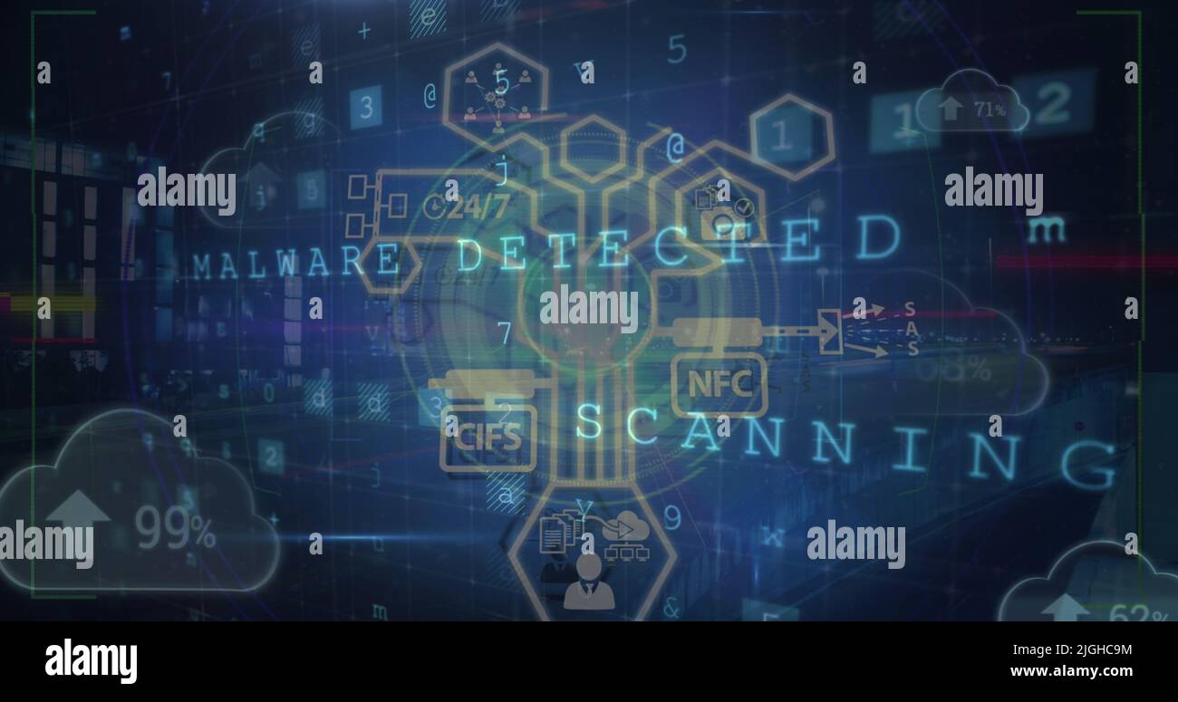 Image of data processing over black background Stock Photo - Alamy