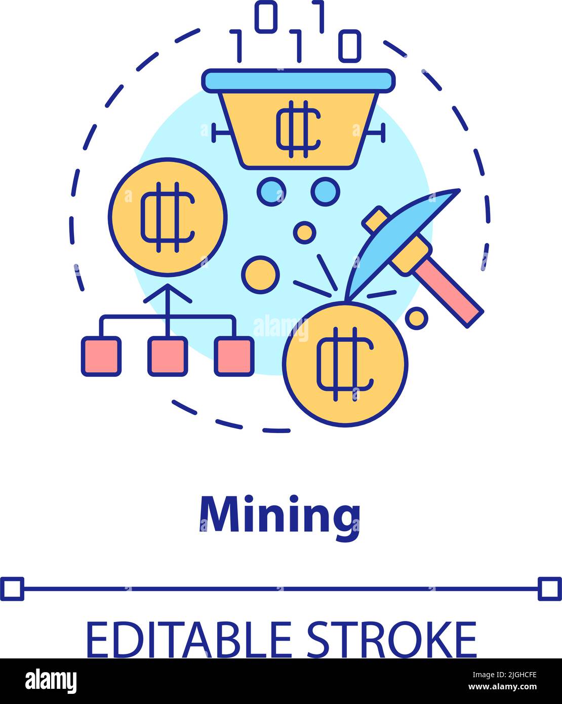 Mining concept icon Stock Vector Image & Art - Alamy