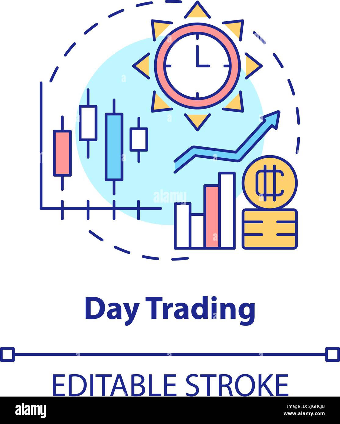 Day trading concept icon Stock Vector Image & Art - Alamy