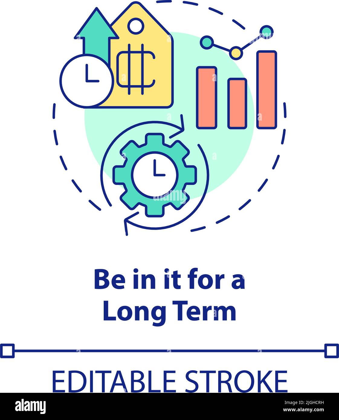Be in it for long term concept icon Stock Vector Image & Art - Alamy