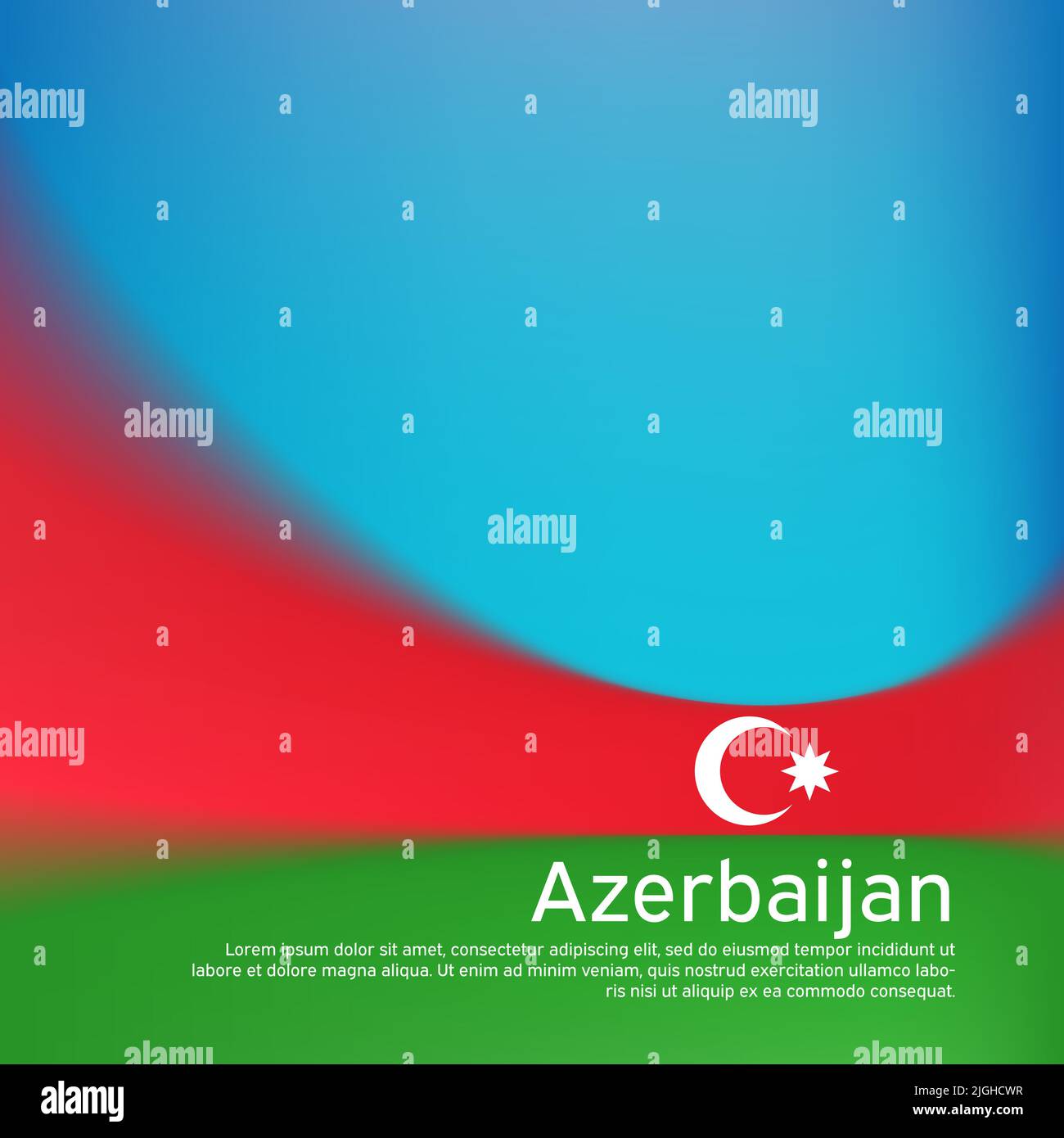 Azerbaijan flag background. Blurred pattern in the colors of the ...