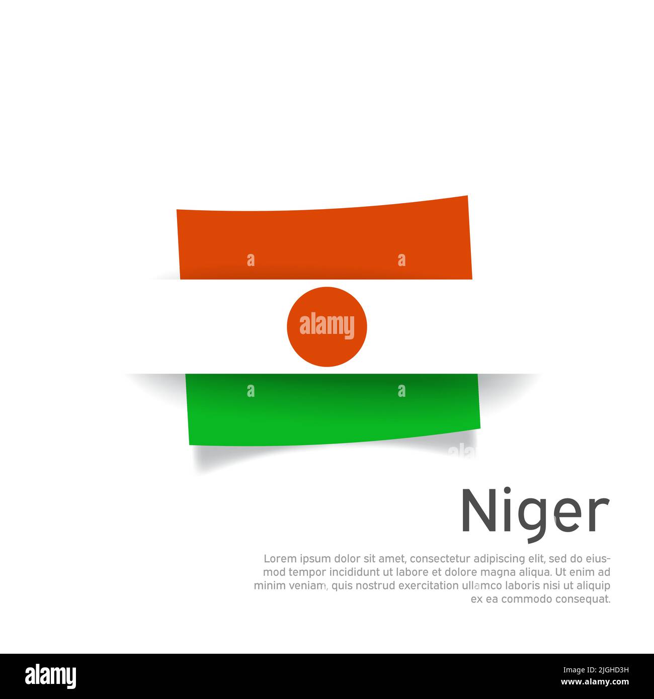 Niger flag in paper cut style. Creative background in nigerian flag ...