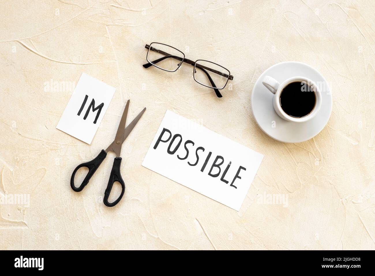 Finding solution concept. Changing word impossible to possible with ...