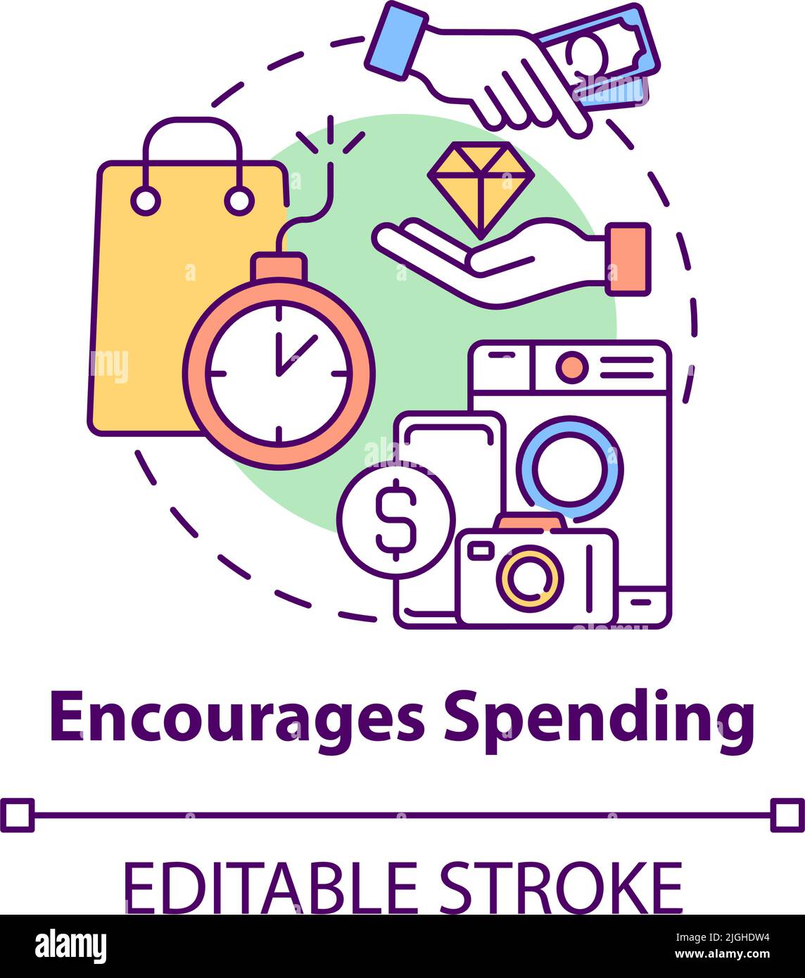 Spending power Stock Vector Images - Alamy