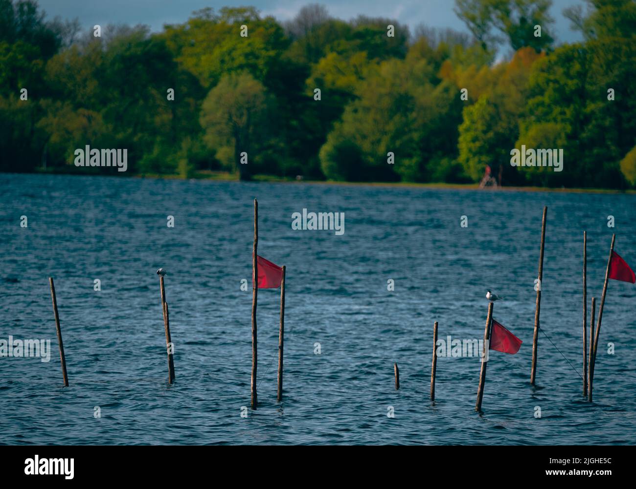 Water red poles hi-res stock photography and images - Alamy