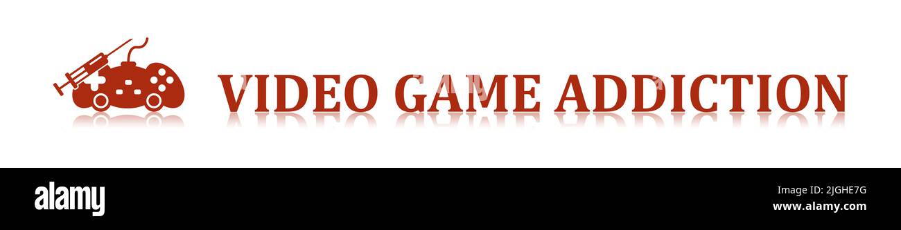 Illustration of a video game addiction concept Stock Photo - Alamy