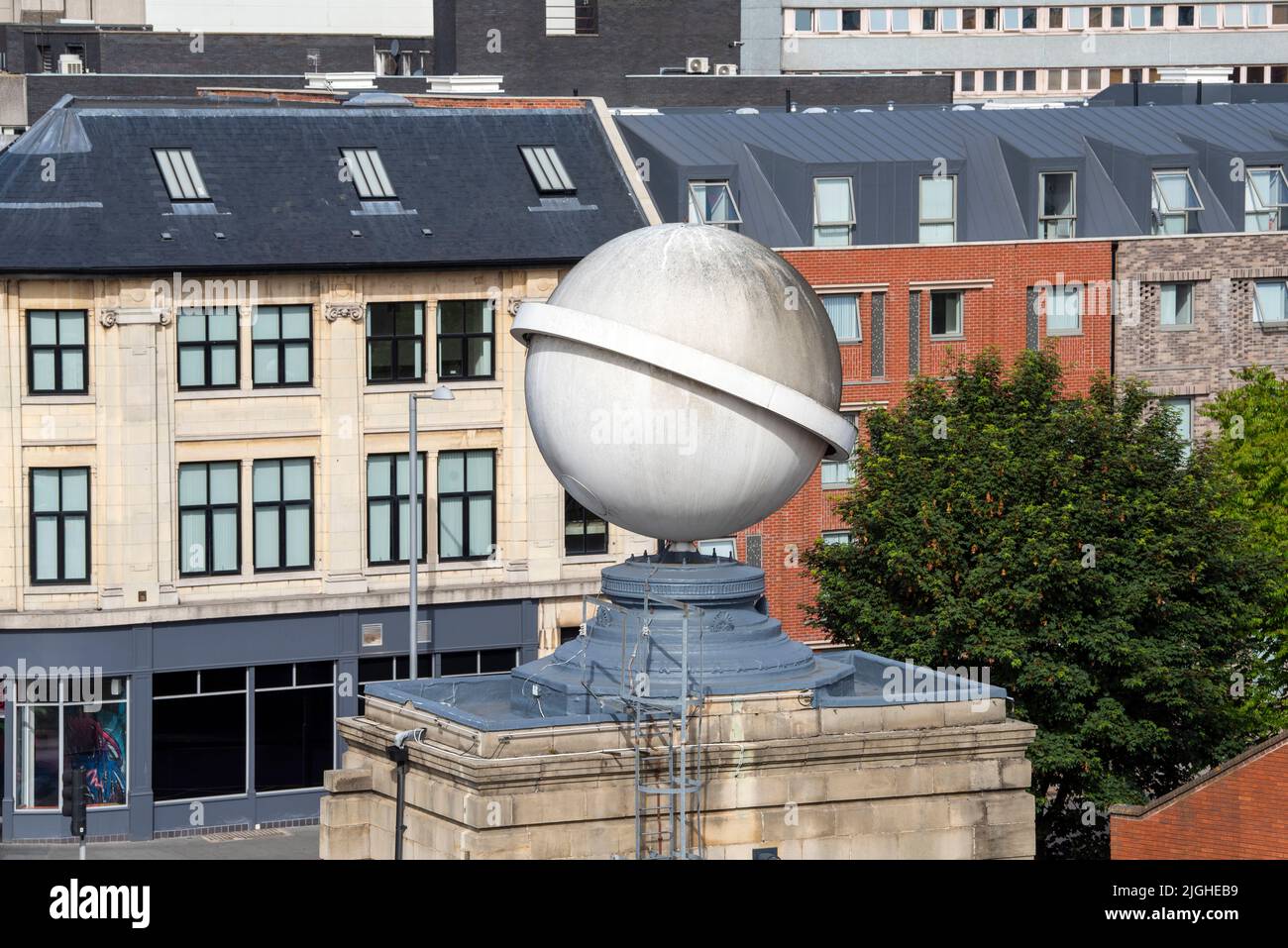 The top of Pryzm Nightclub in Nottingham City, Nottinghamshire England ...