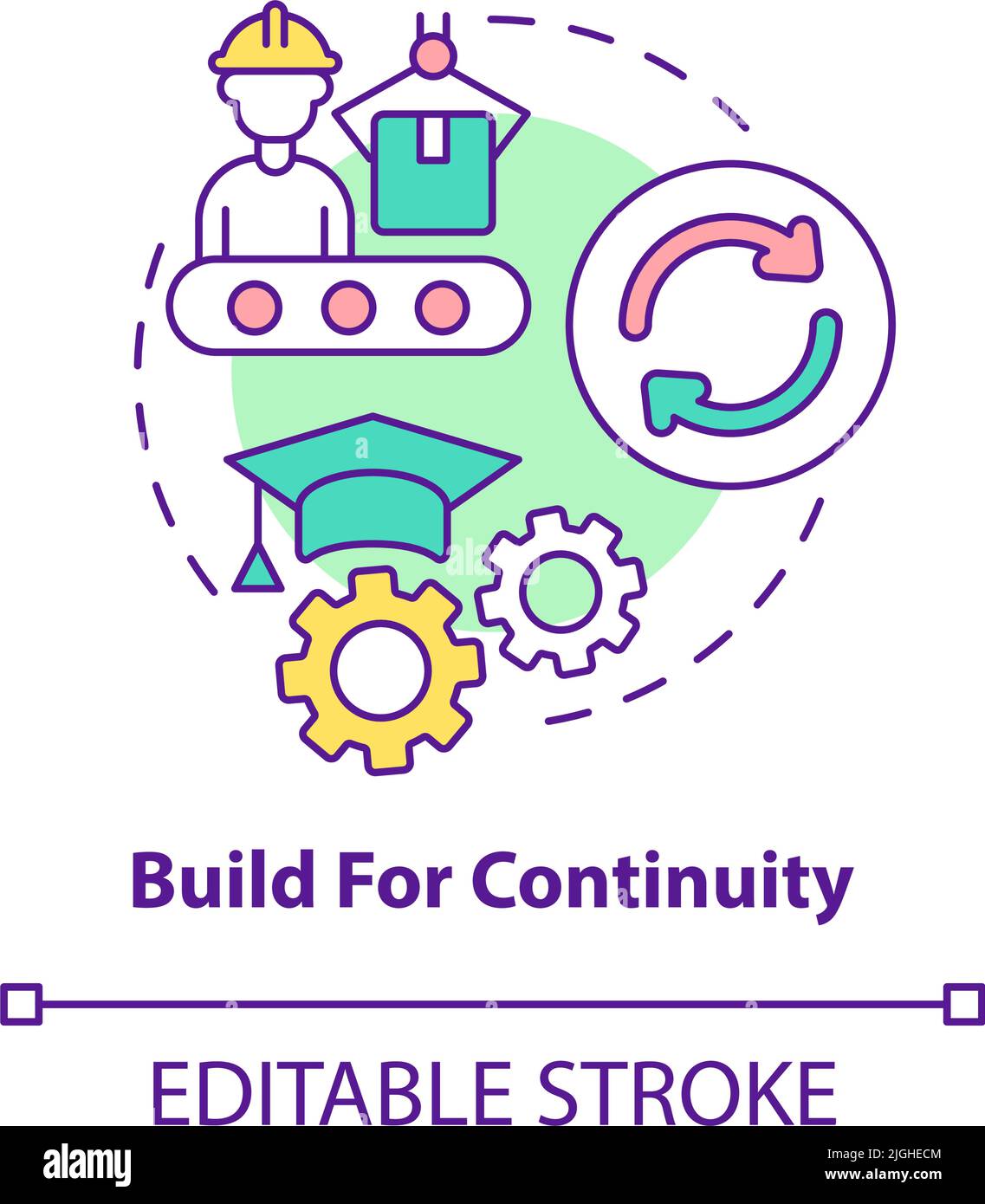 Build for continuity concept icon Stock Vector Image & Art - Alamy