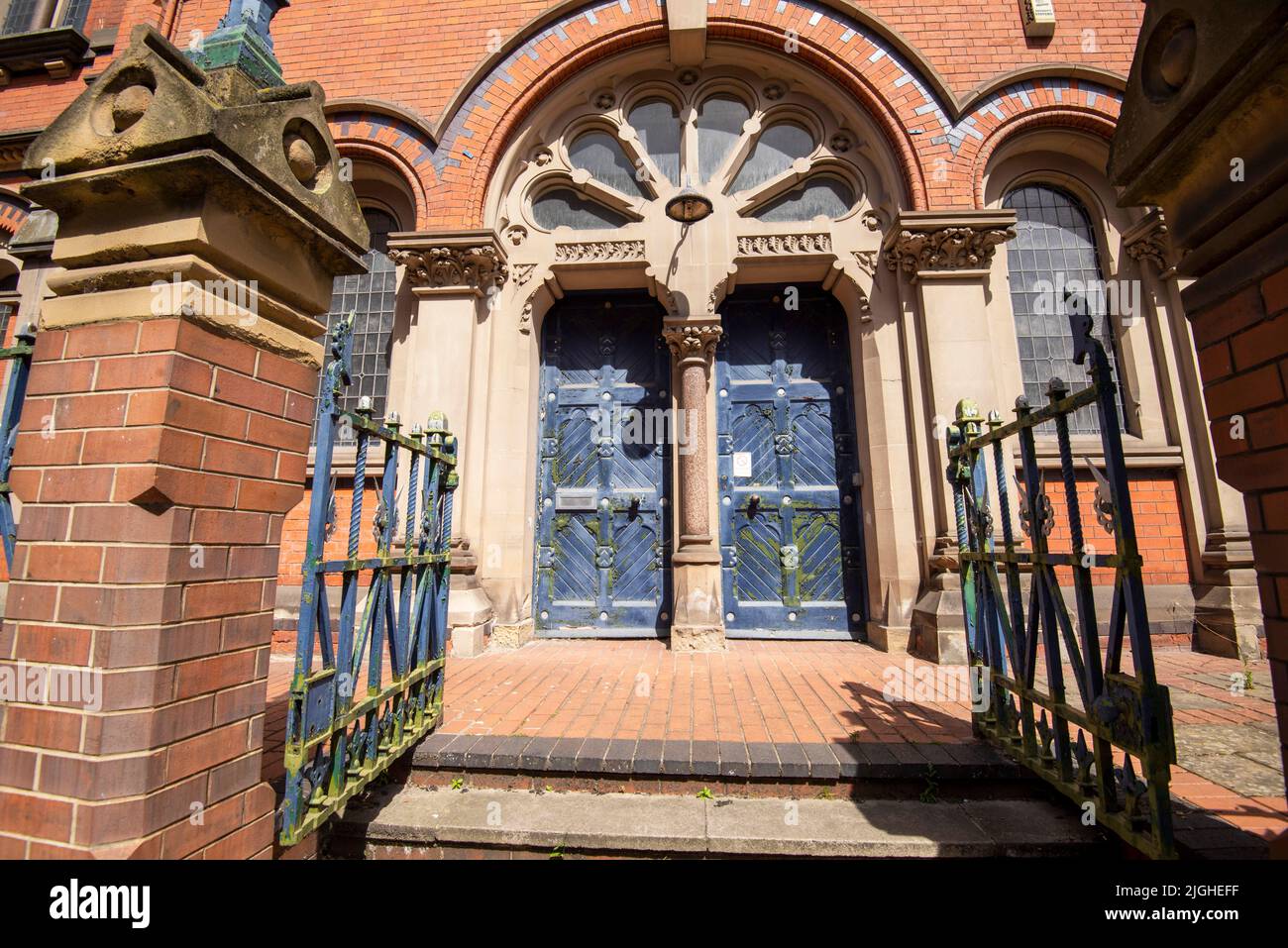 The doors of the Castle Gate Congregational Centre in Nottingham City ...