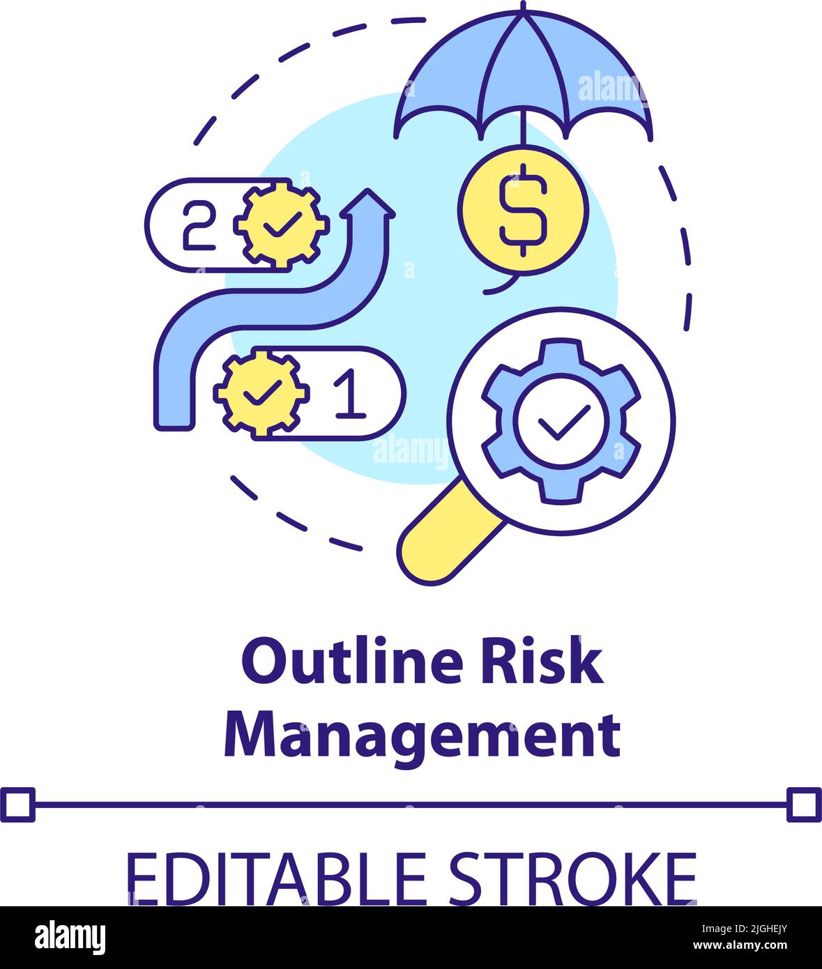 Risk plan outline icon hi-res stock photography and images - Alamy