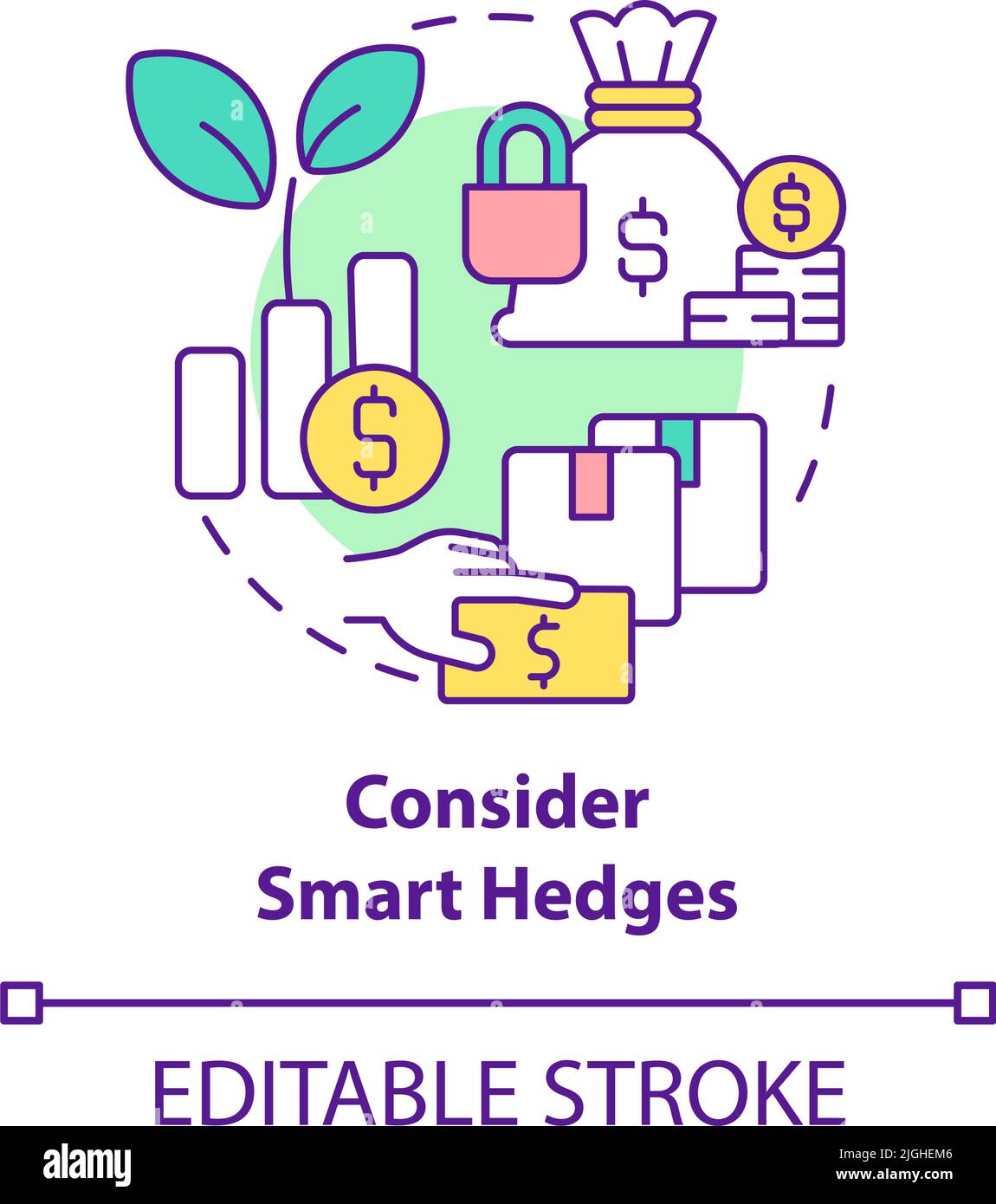 Consider smart hedges concept icon Stock Vector Image & Art - Alamy