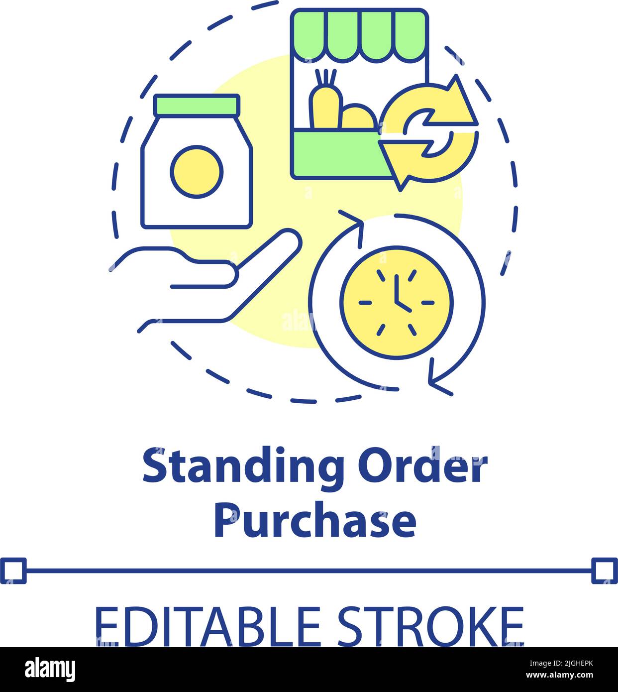Standing order purchase concept icon Stock Vector Image & Art - Alamy