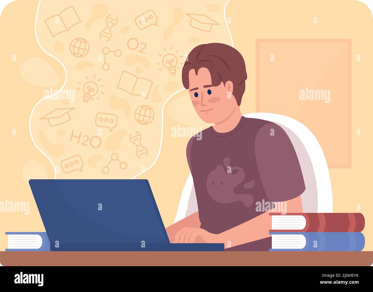 After school education 2D vector isolated illustration Stock Vector ...