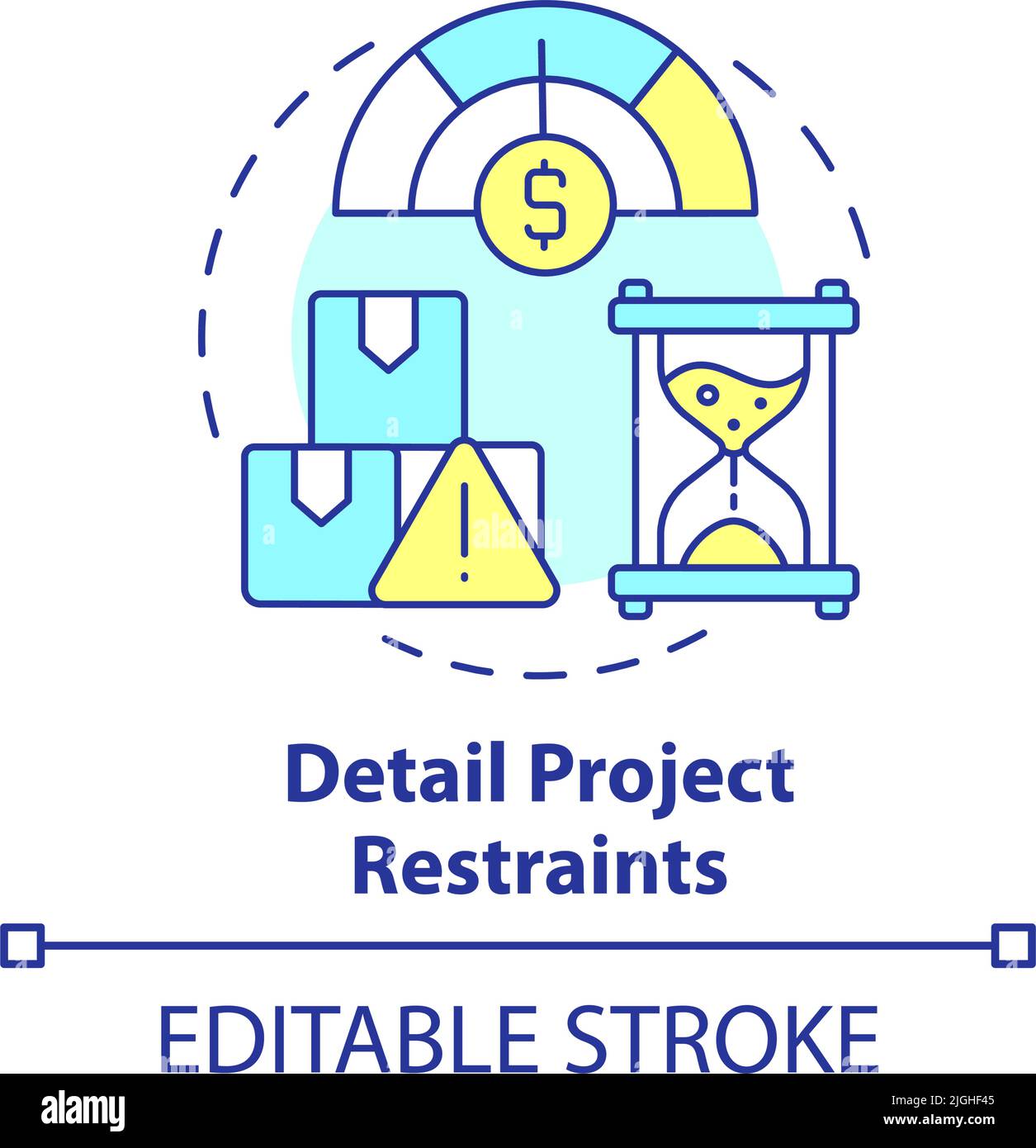 Detail project restraints concept icon Stock Vector Image & Art - Alamy