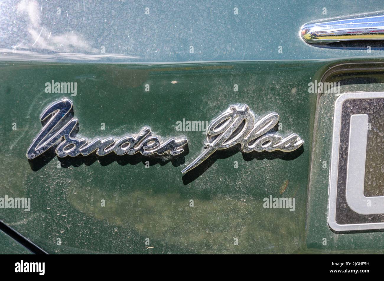 Detail shot of branding on a 1970 Austin Princess 1300 Vanden Plas ...