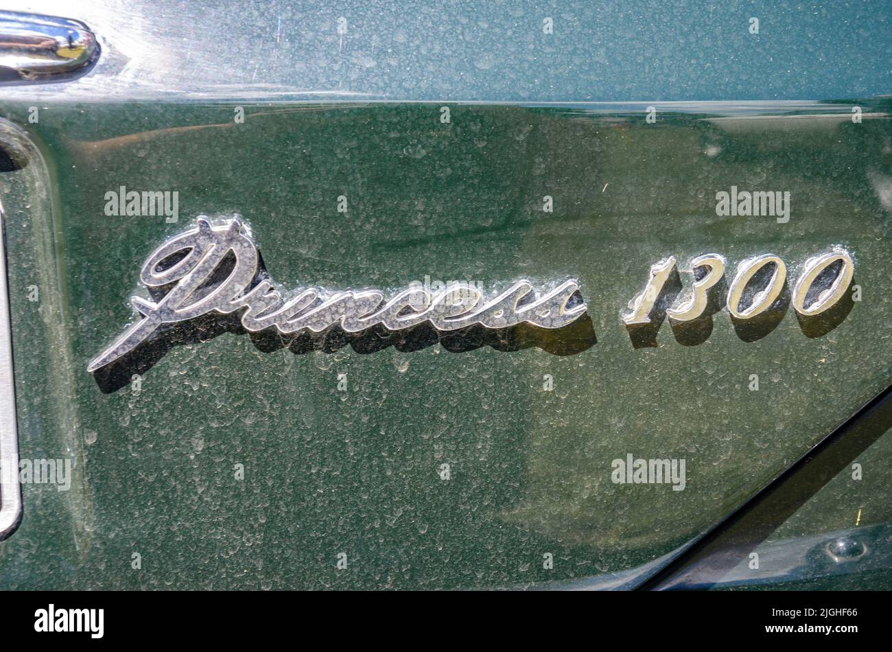 Detail shot of branding on a 1970 Austin Princess 1300 Vanden Plas ...