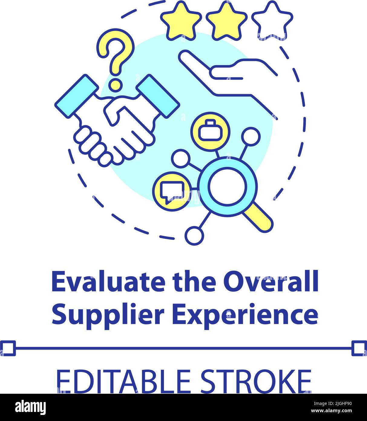 Evaluate overall supplier experience concept icon Stock Vector Image ...