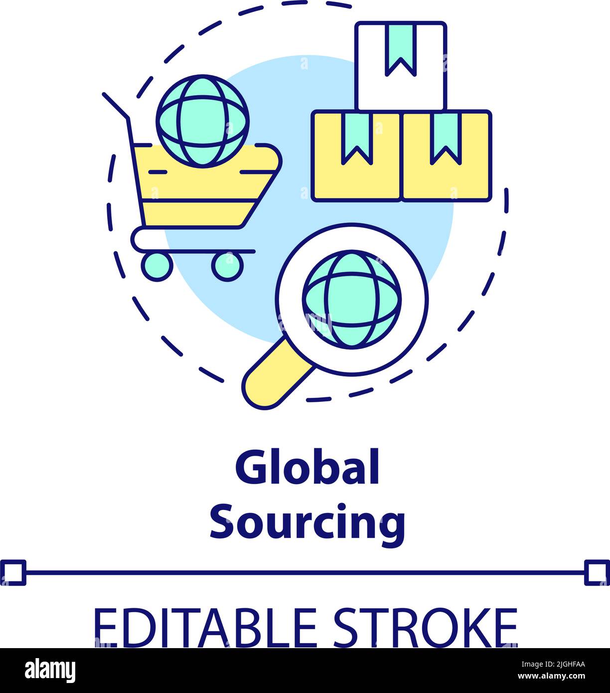 Global sourcing concept icon Stock Vector Image & Art - Alamy