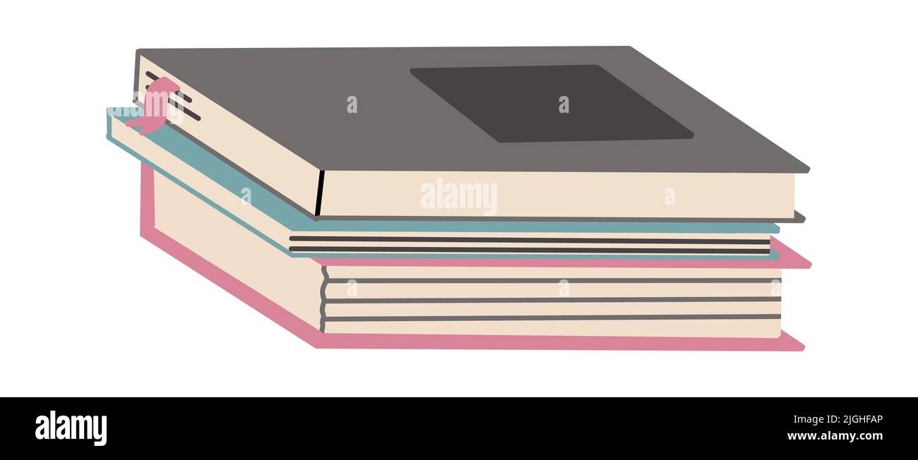 School book. Education hand drawn open or stack notebook. Vector ...