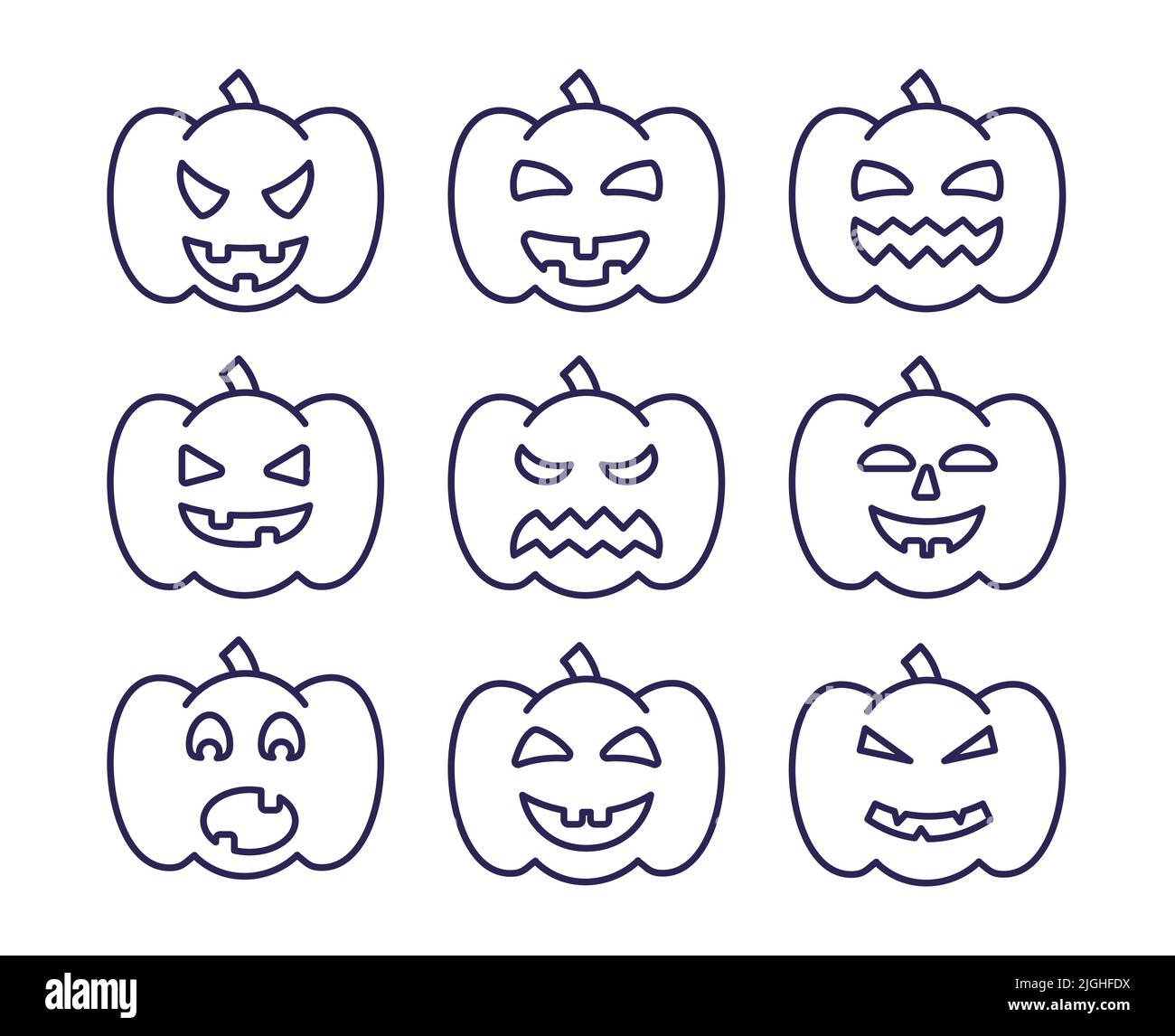 Hlloween pumpkin icon. Scary celebration. Vector fun face Stock Vector ...