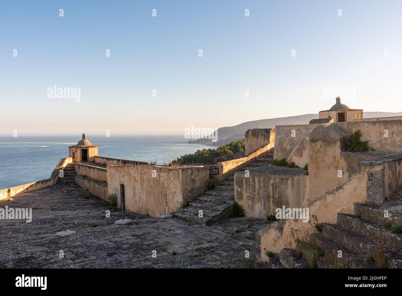 Sao Filipe Fort Located in the city of Setubal, Portugal Stock Photo ...
