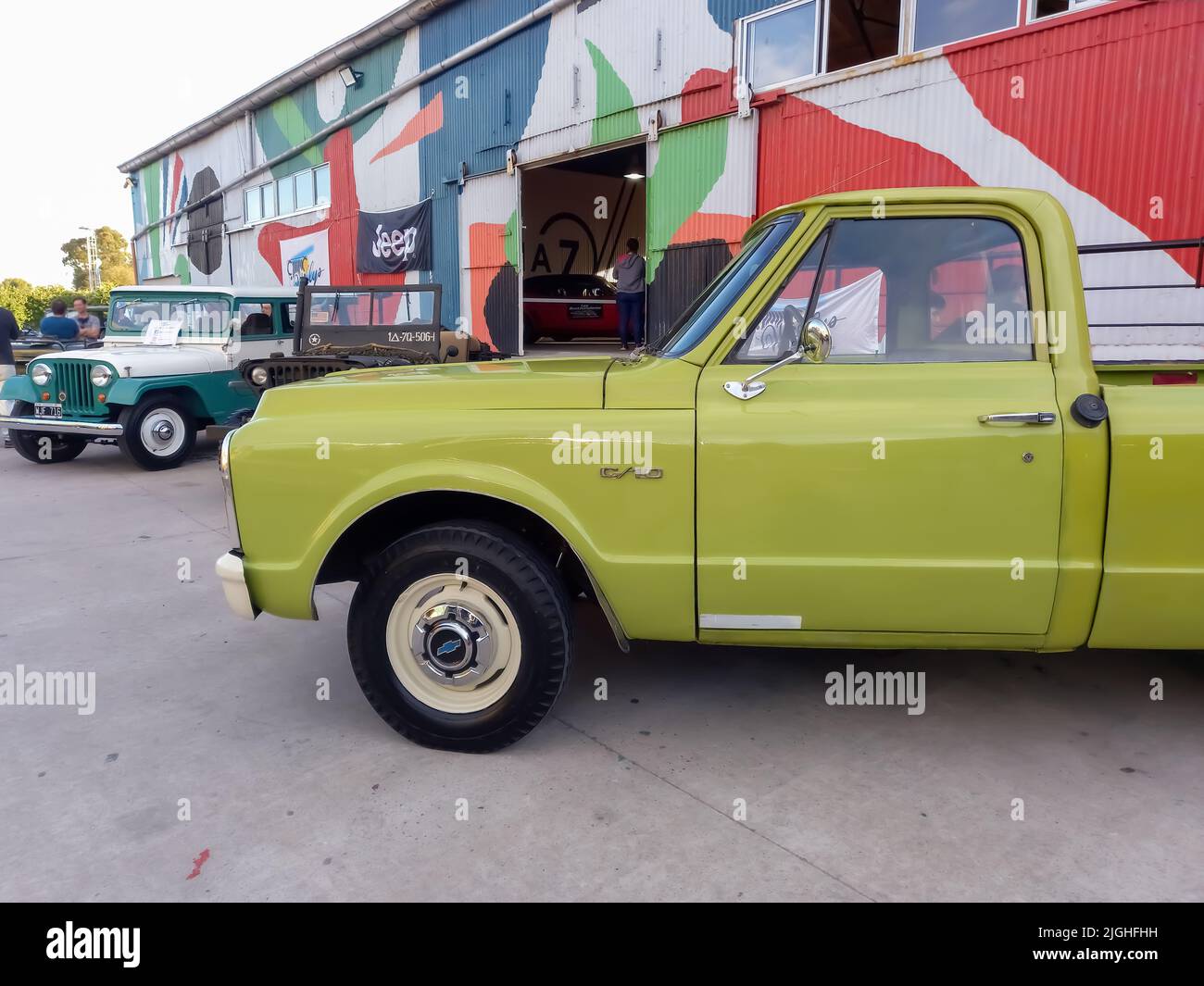 Old green Chevrolet Chevy C10 Deluxe Brava pickup truck 1971 in ...