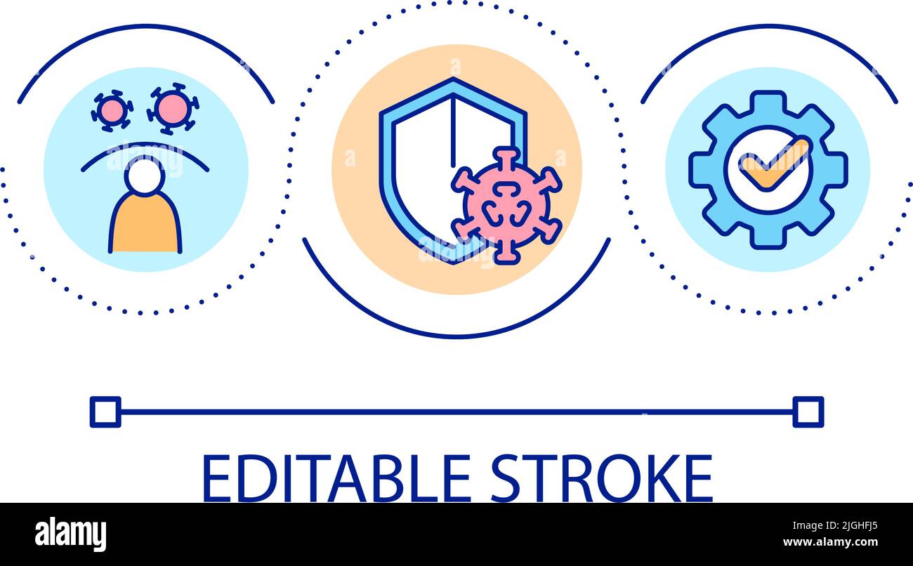 Virus prevention loop concept icon Stock Vector Image & Art - Alamy