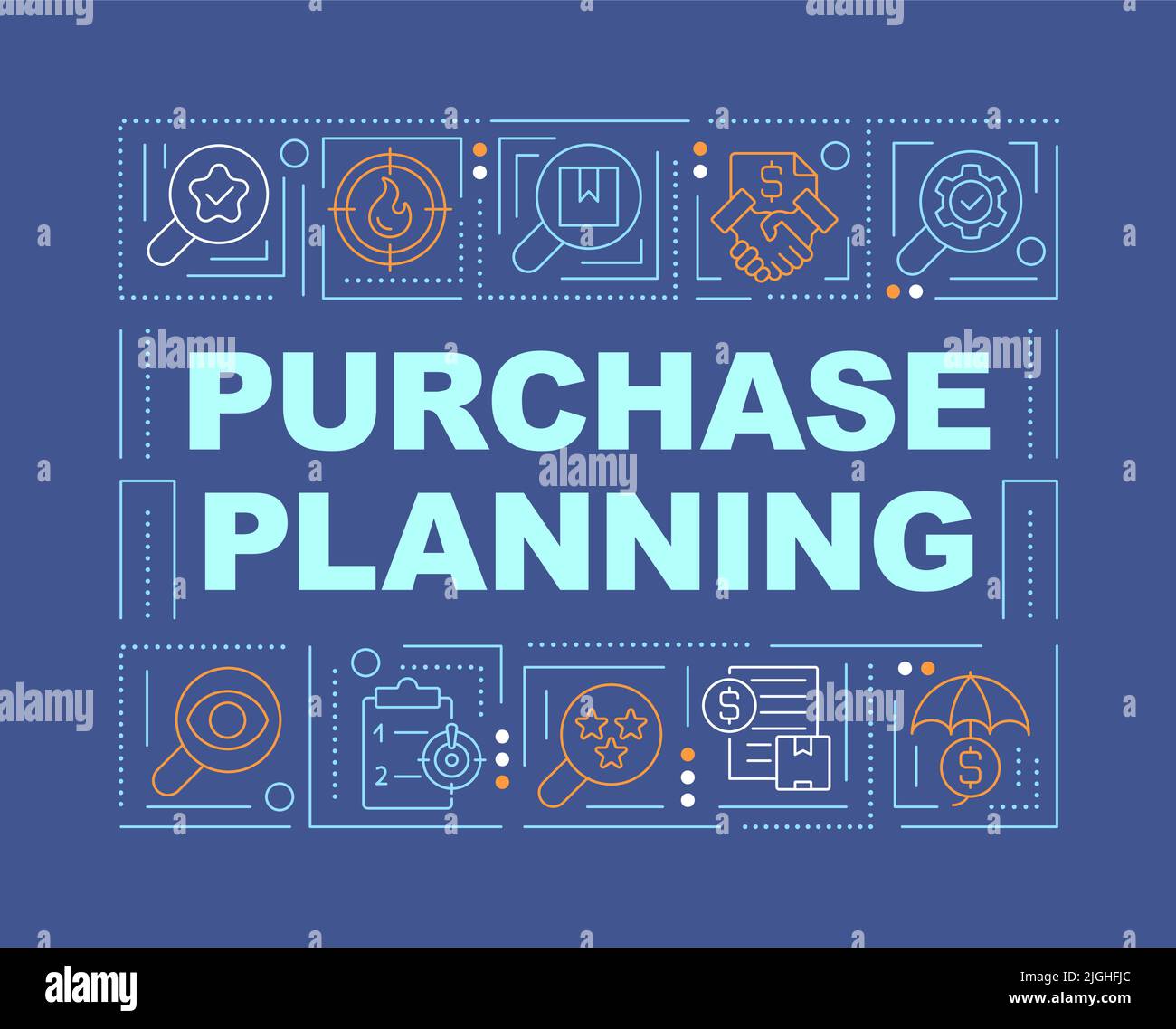 Procurement planning word concepts dark blue banner Stock Vector Image & Art - Alamy