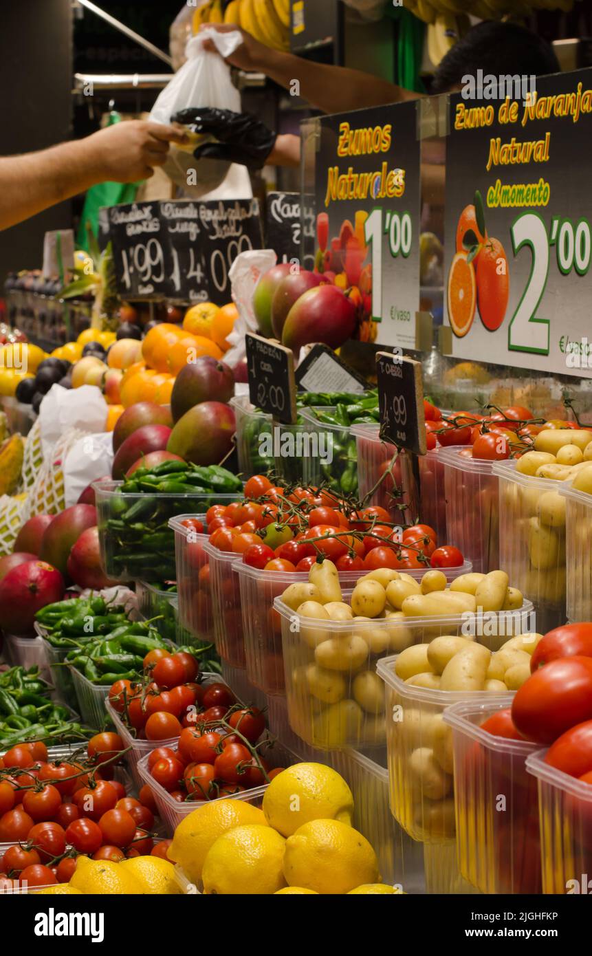 Fruit in a Spanish market Stock Photo - Alamy