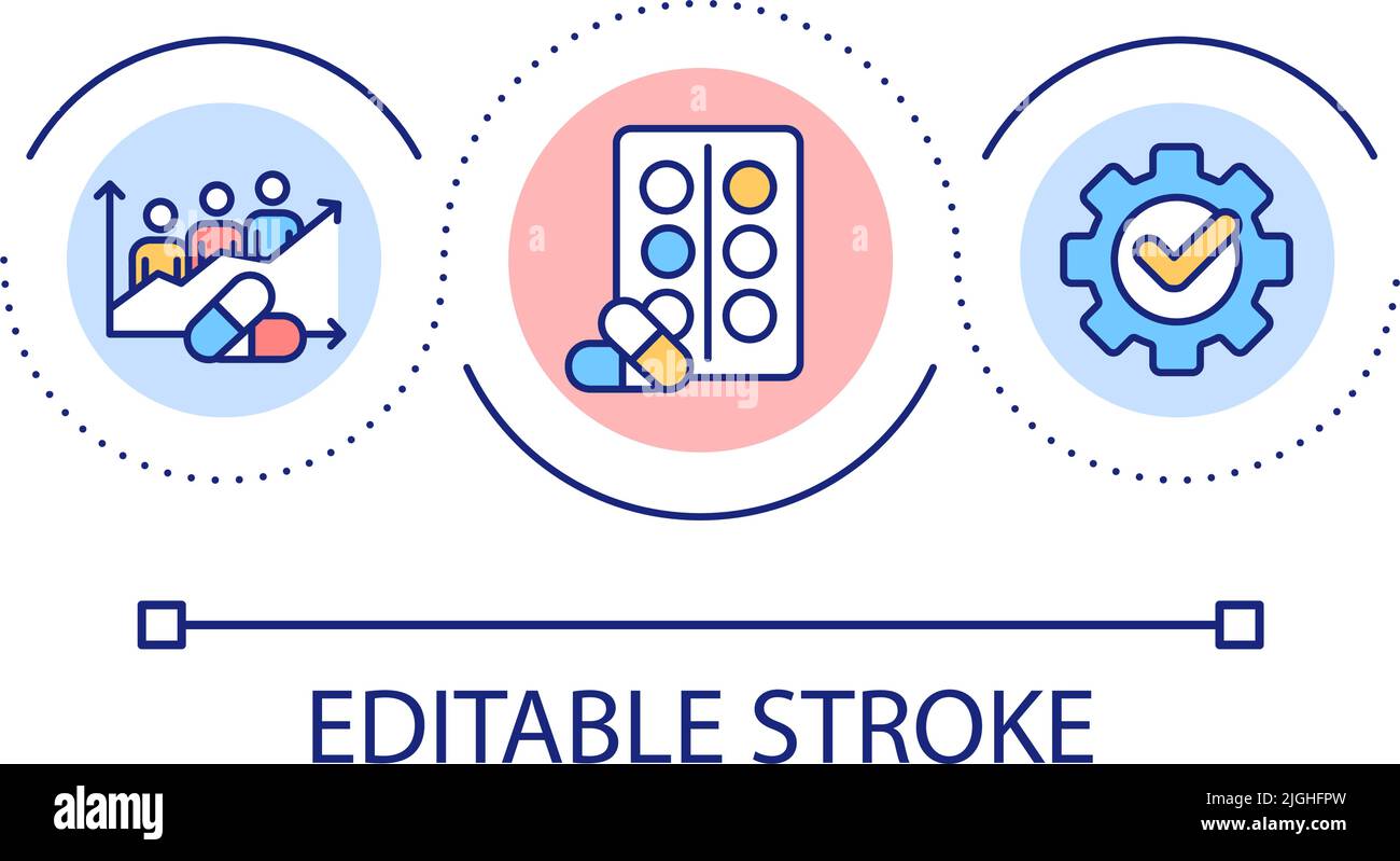 Medication treatment loop concept icon Stock Vector Image & Art - Alamy