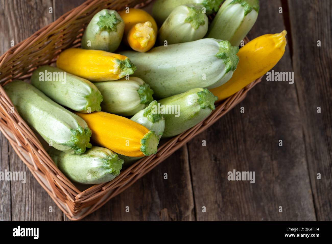 Courgette basket hi-res stock photography and images - Alamy