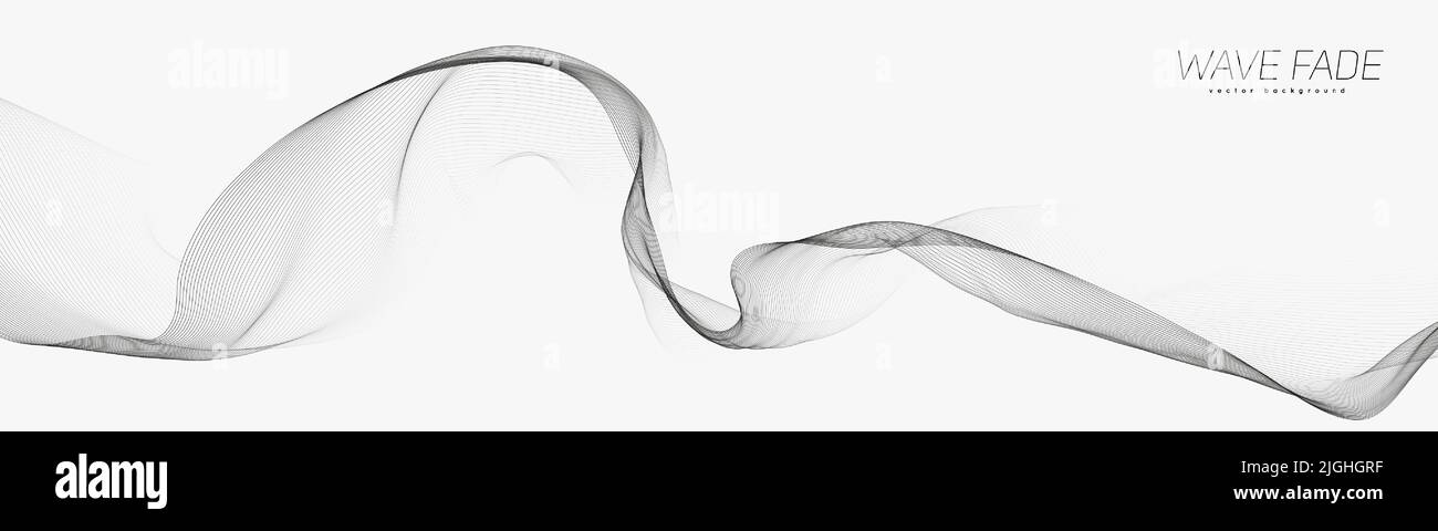 Abstract background with faded line waves. Warped waveform Stock Vector ...