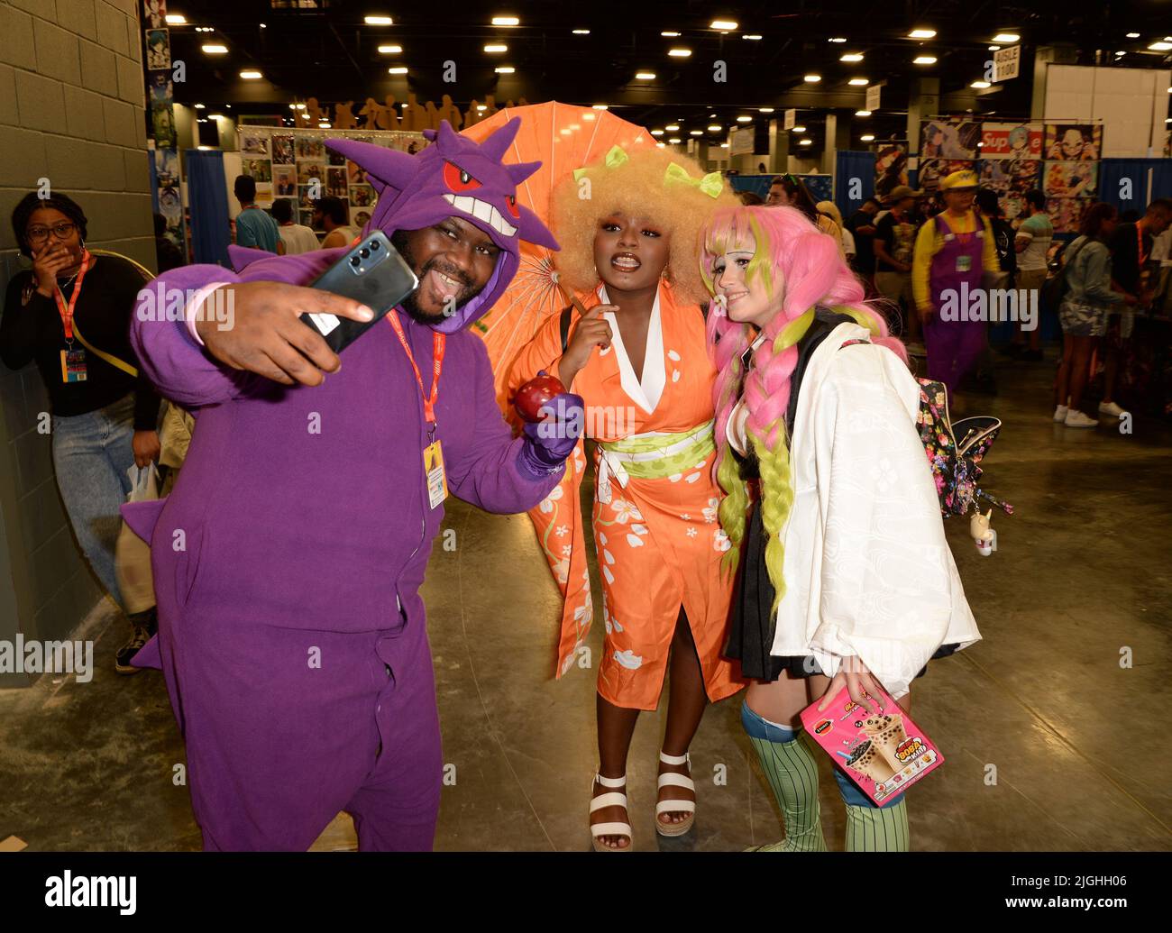 MIAMI BEACH, FL - JULY 09: Cosplayers are seen during the Florida ...