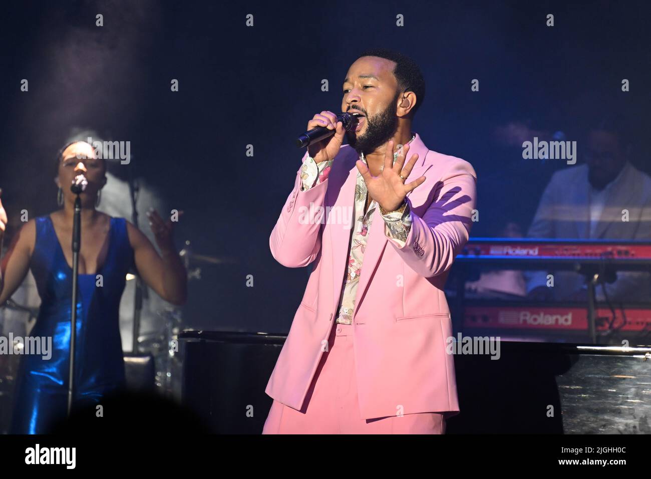 John Legend performs at the 61st jazz festival of Juan-les-Pins on July ...
