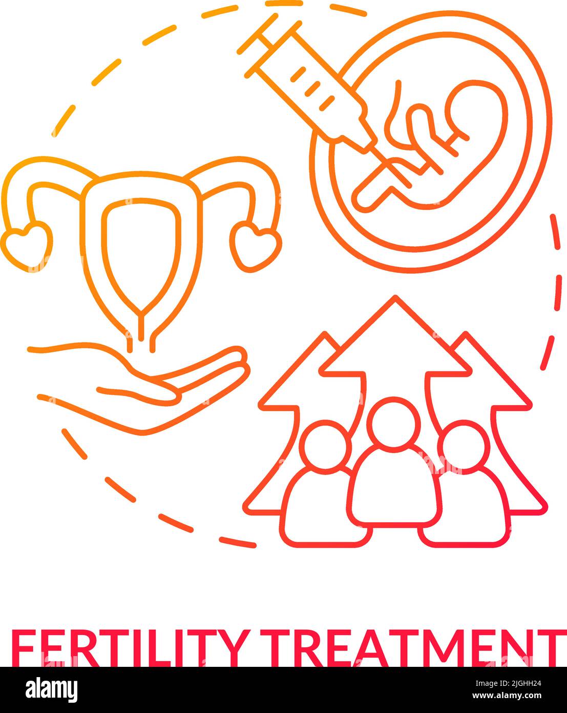 Fertility treatment red gradient concept icon Stock Vector Image & Art - Alamy