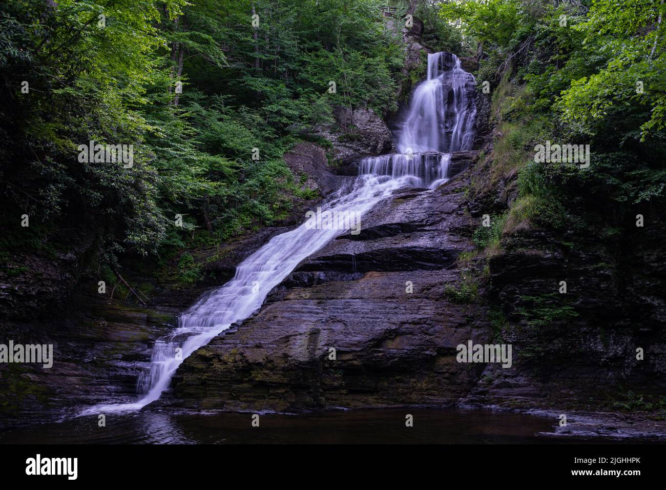 Whispering waterfalls in Northeast Pennsylvania Stock Photo - Alamy