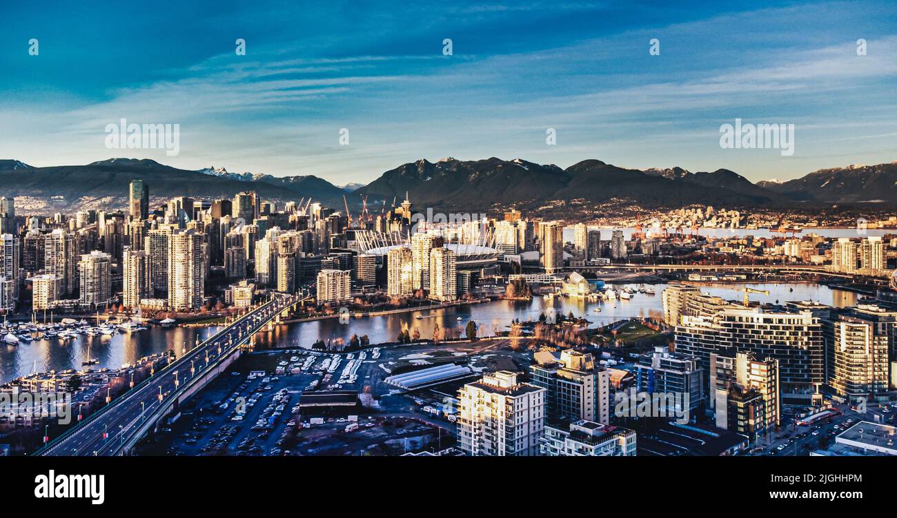 Aerial photograph of the city of Vancouver, Canada Stock Photo - Alamy