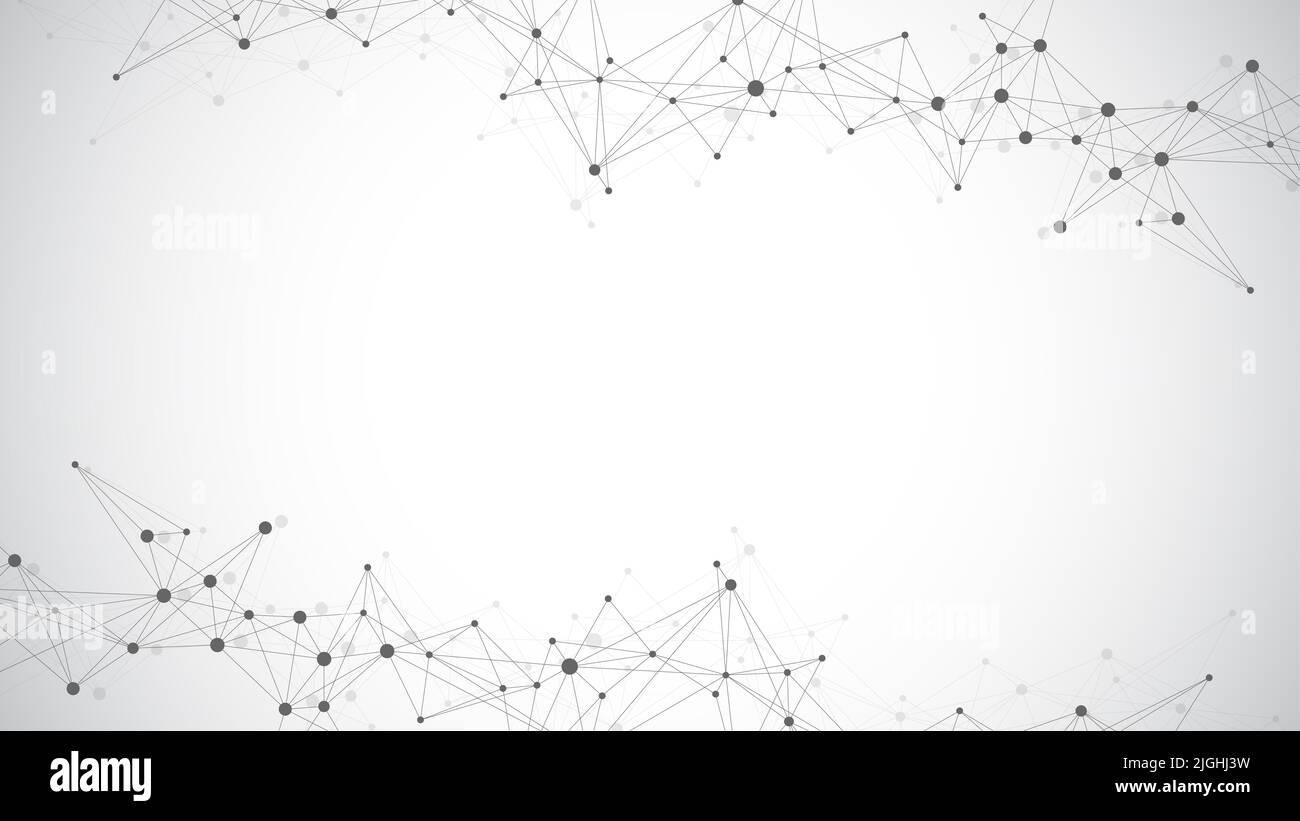 Geometric Abstract Background With Connected Lines And Dots