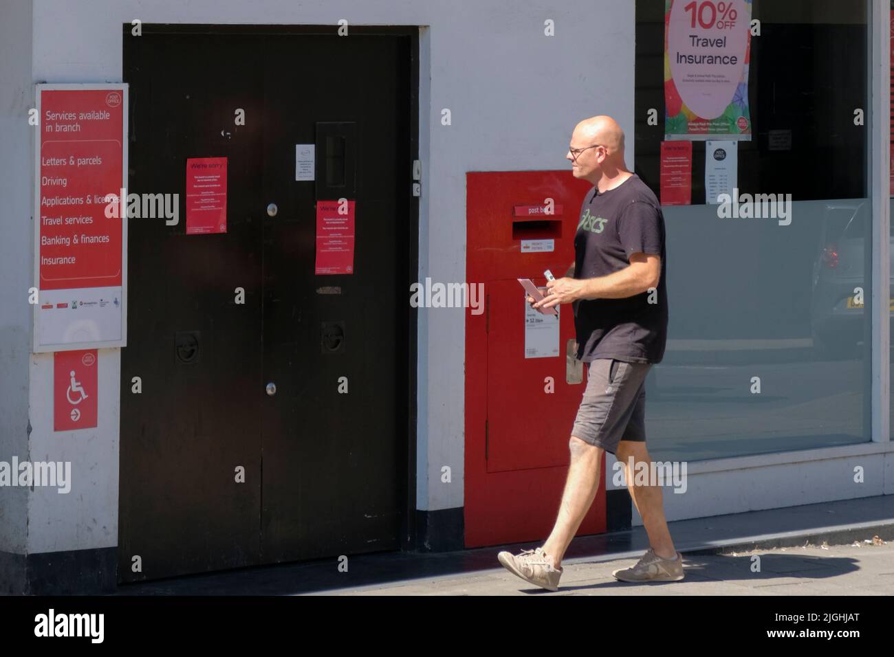 Stroud, Glos, UK. , . Post Office staff go on strike for a better pay ...