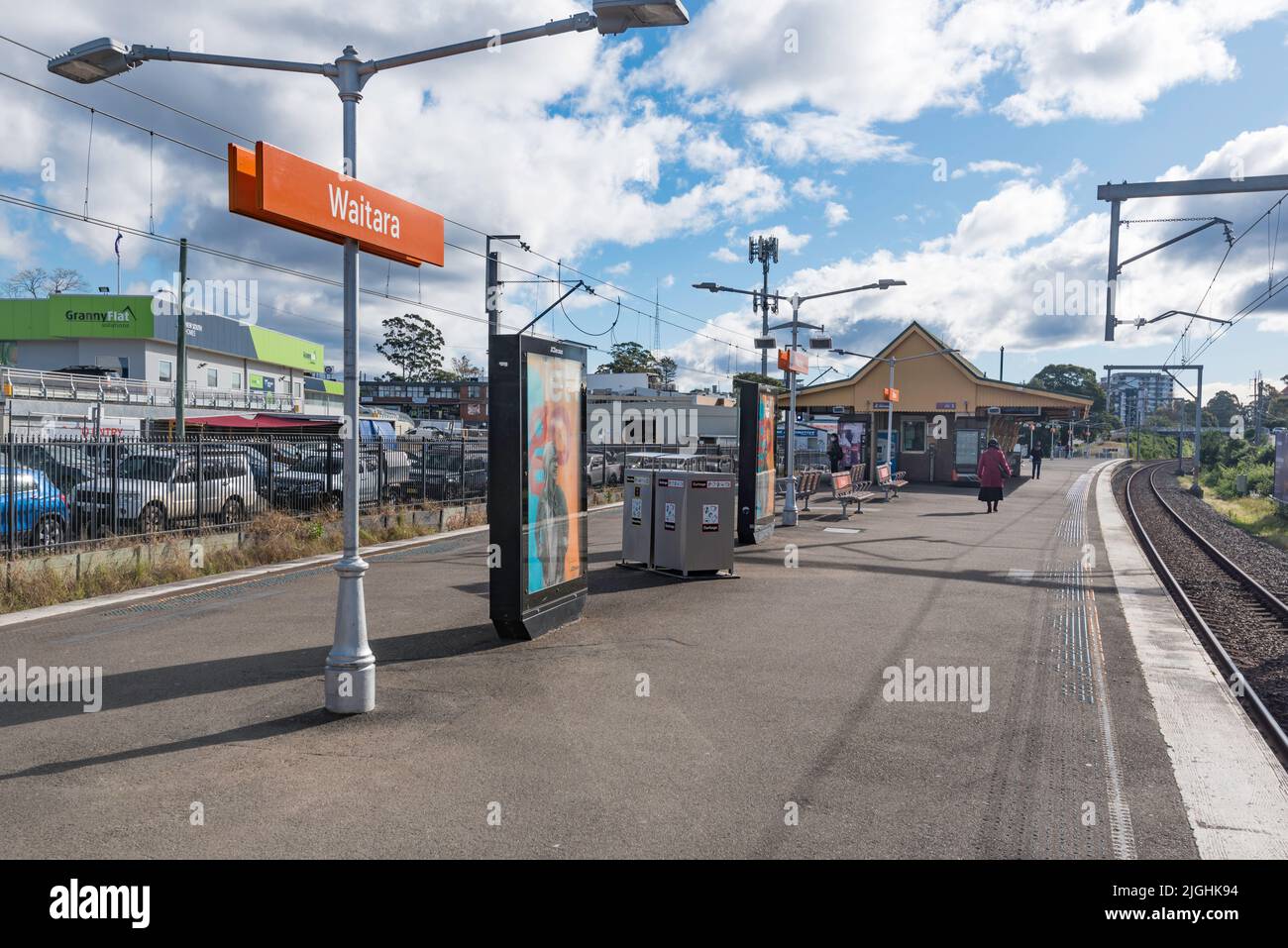 Waitara Railway Station on Sydney's North Shore, part of the T1 line on ...